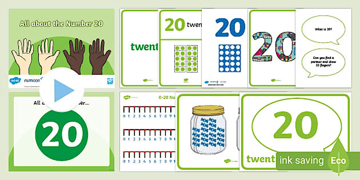 All About Number 20 Resource Pack (Includes Numicon Shapes)